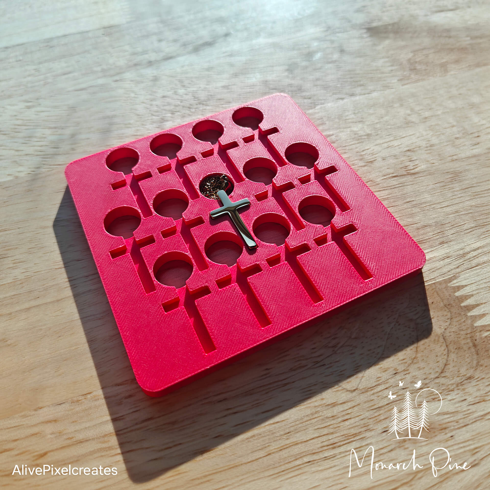 Vertical Cross Necklace Metal Blank #24 Fixture – AlivePixel Creates